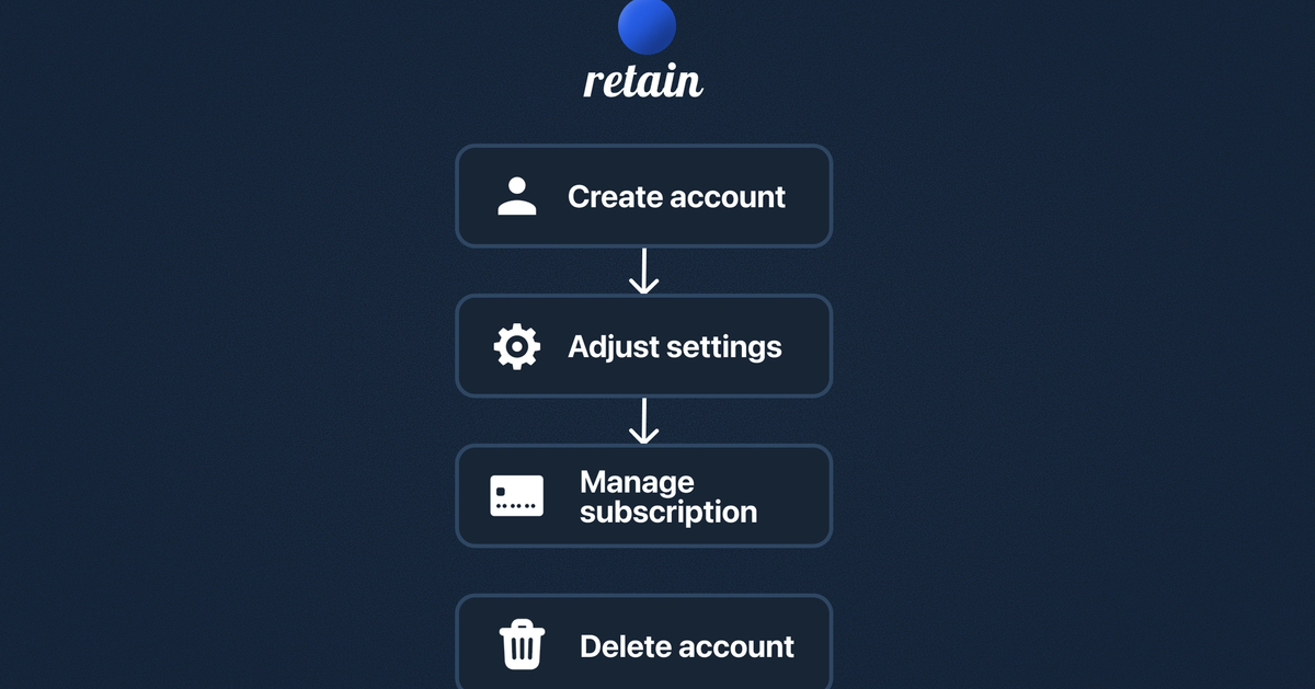 Retain App: Account Management